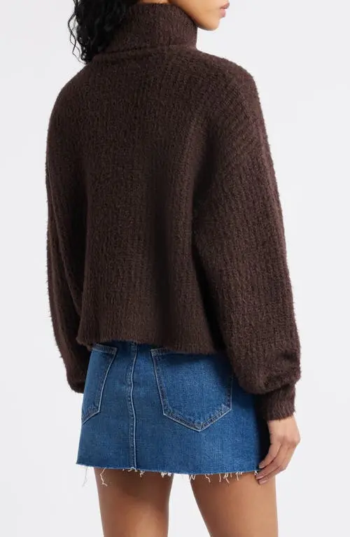 Bp. Textured Turtleneck Sweater - Brown Coffee