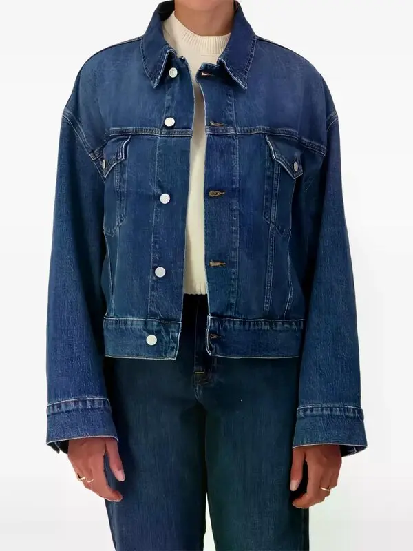 7 For All Mankind Buttoned Trucker Denim Jacket