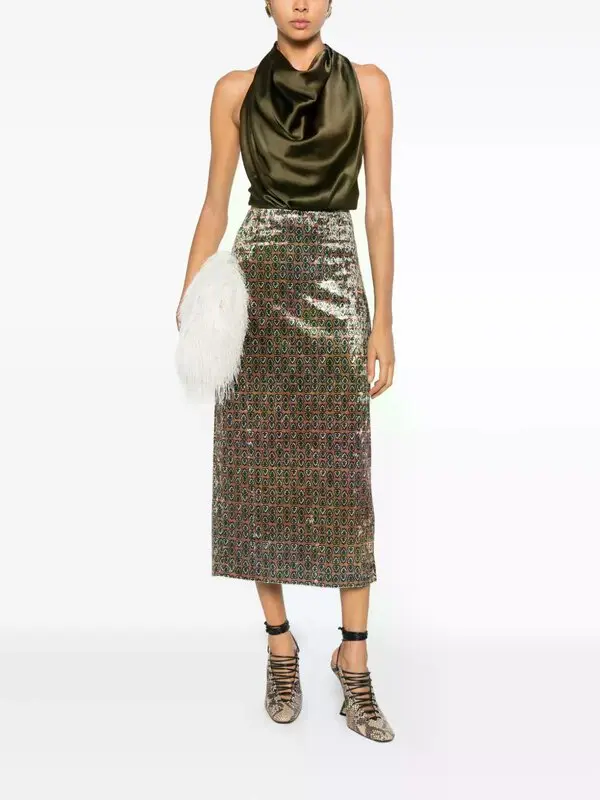 PIERRE-LOUIS MASCIA Patterned Straight Skirt