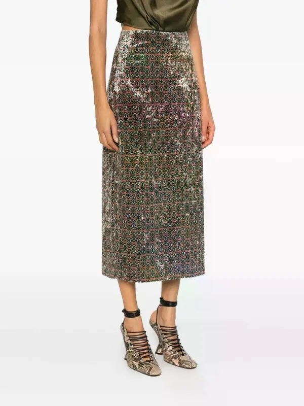 PIERRE-LOUIS MASCIA Patterned Straight Skirt
