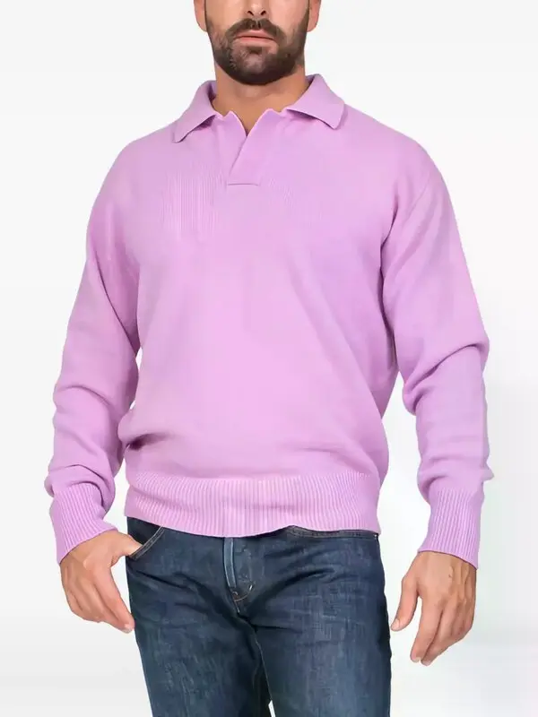 AMARANTO Knitted Polo Shirt - Pink