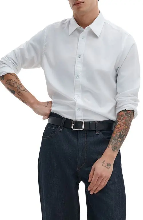 Rag & Bone Tomlin Cotton Dobby Button-up Shirt - White