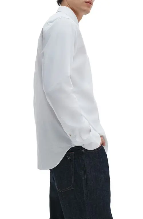 Rag & Bone Tomlin Cotton Dobby Button-up Shirt - White