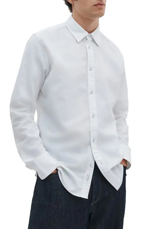 Rag & Bone Tomlin Cotton Dobby Button-up Shirt - White