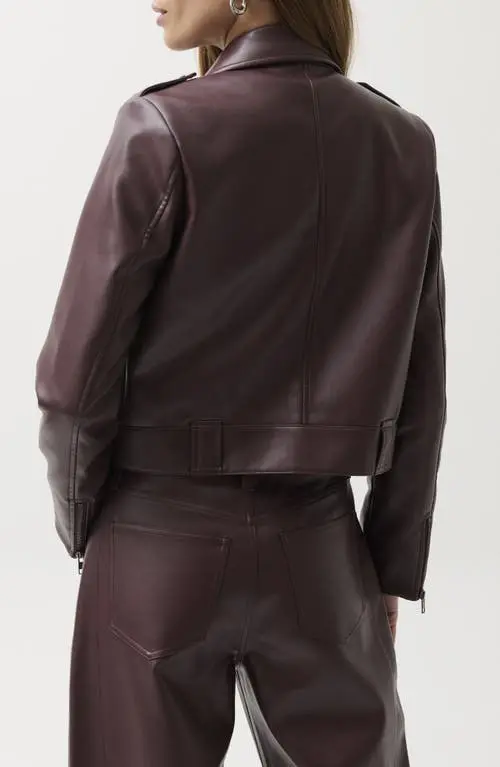 PISTOLA Faux Leather Crop Jacket
