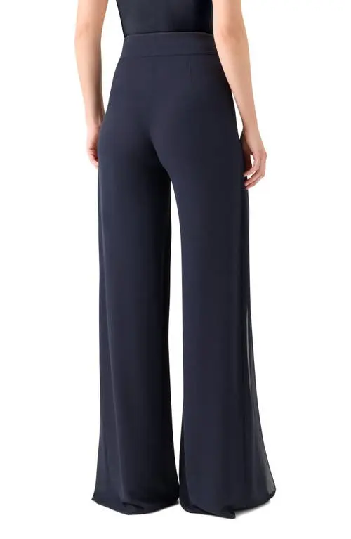 Akris Fellia Slit Wide-leg Silk Pants