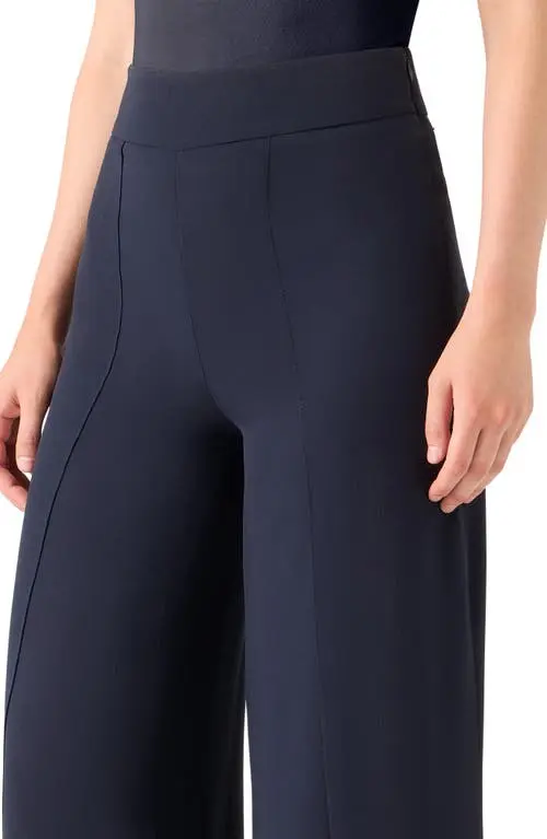 Akris Fellia Slit Wide-leg Silk Pants