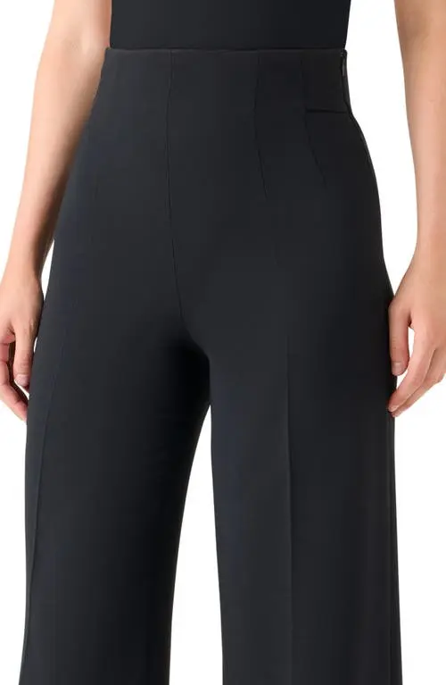 Akris Fiyuki Wool Blend Wide Leg Pants - Black
