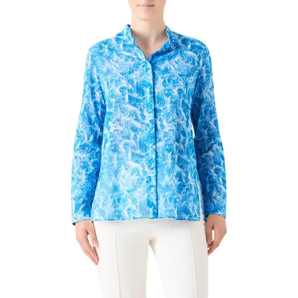 Akris Cotton Voile Button-up Shirt