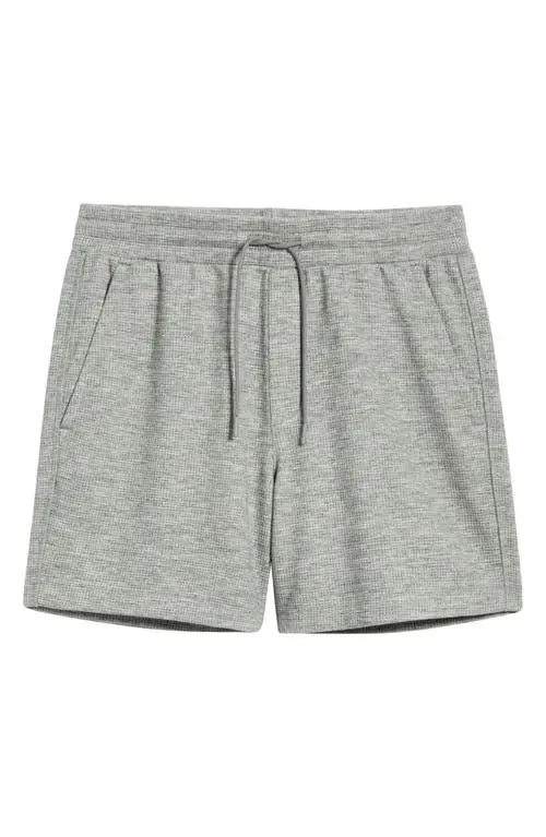 Zella Waffle Knit Relaxed Fit Shorts - Grey Heather