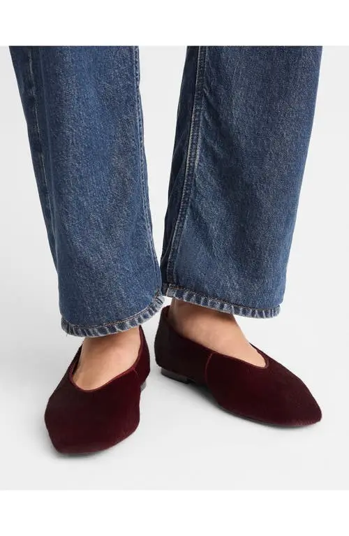 Madewell Mylie Calf Hair Ballet Flat - Cabernet