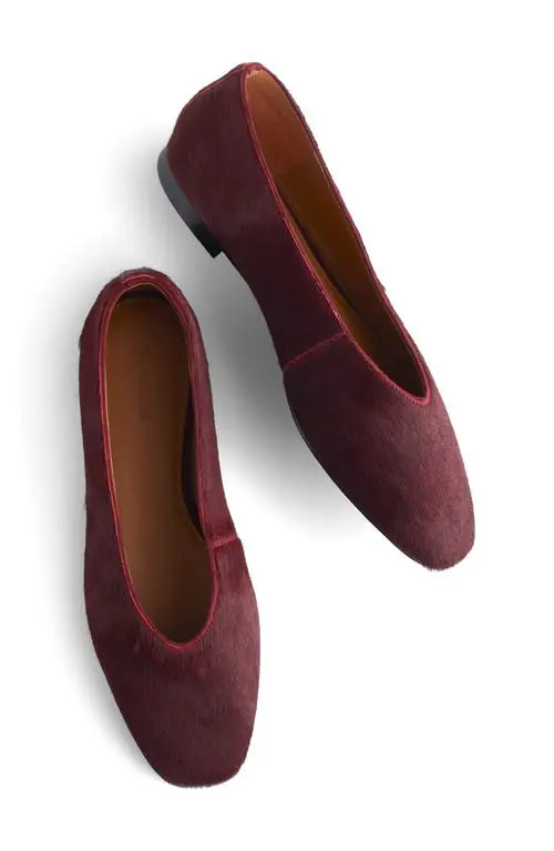 Madewell Mylie Calf Hair Ballet Flat - Cabernet