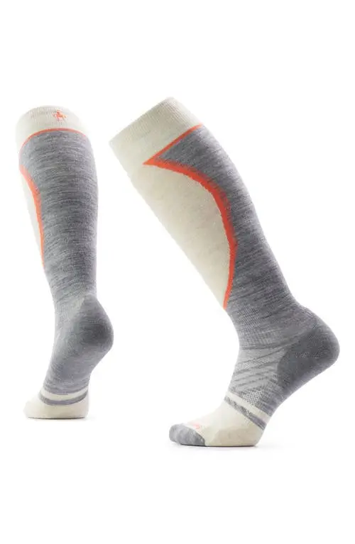 Smartwool Ski Targeted Cushioned Merino Wool Blend Knee High Socks - Light Gray