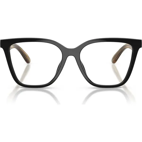 Emporio Armani 52mm Cat Eye Optical Glasses - Shiny Black/brown/clear