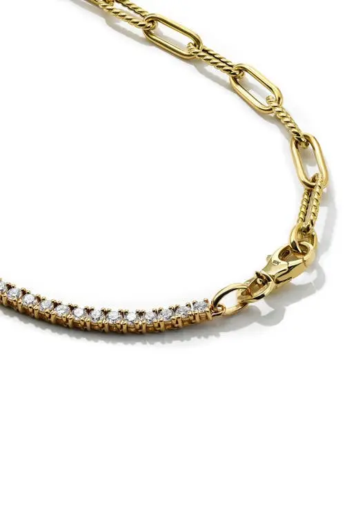 MARK HENRY Half & Half Chunky Link Necklace - Diamond