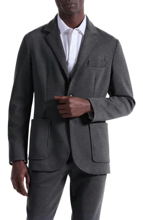 Bugatchi Soft Touch Heathered Grey Knit Blazer
