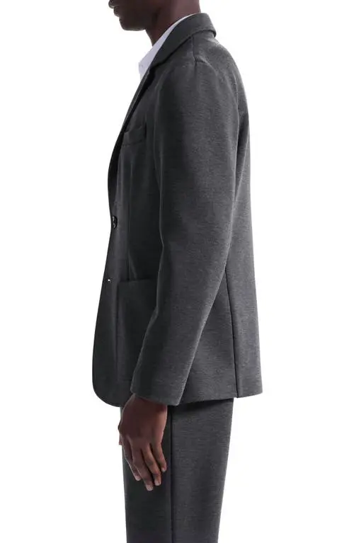 Bugatchi Soft Touch Heathered Grey Knit Blazer