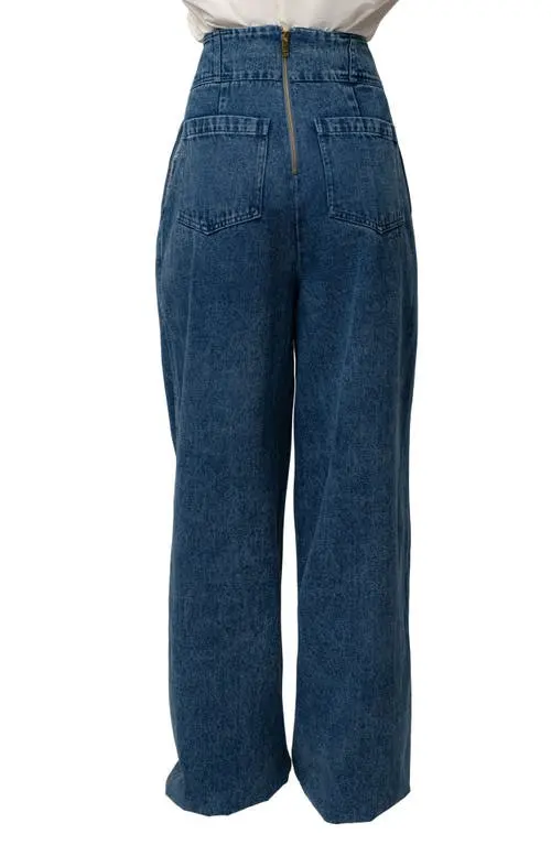 JLUXLABEL Pleated Wide Leg Pants