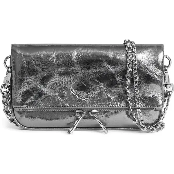 Zadig&Voltaire Nano Rock Metallic Clutch