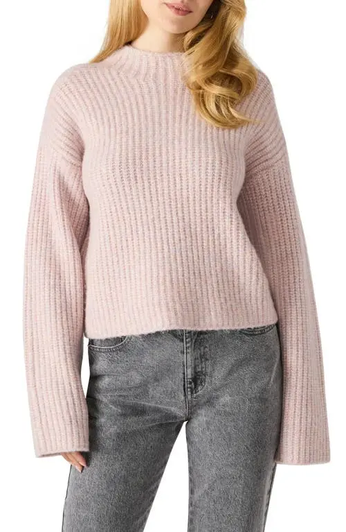 Steve Madden Klara Ribbed Mock Neck Sweater
