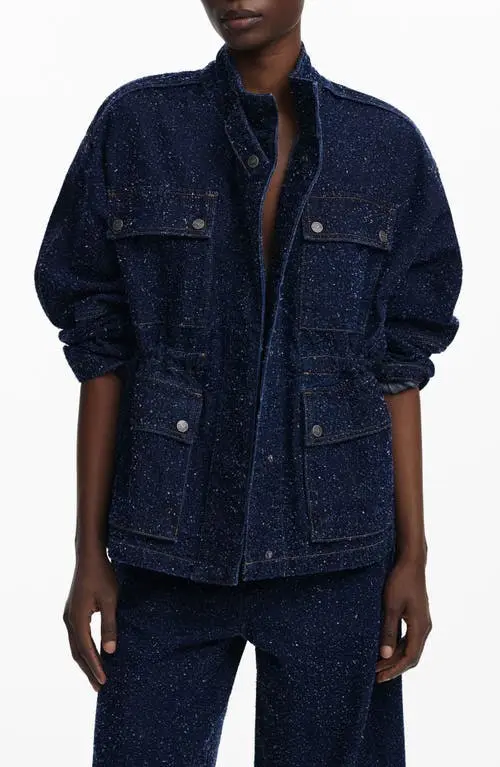 Desigual Flecked Denim Trucker Jacket