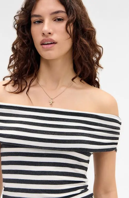 BDG URBAN OUTFITTERS Striped Off-the-shoulder Top