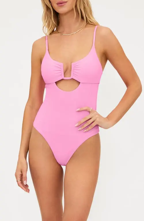 Beach Riot Lindy Cutout One-piece Swimsuit - Peak Pink