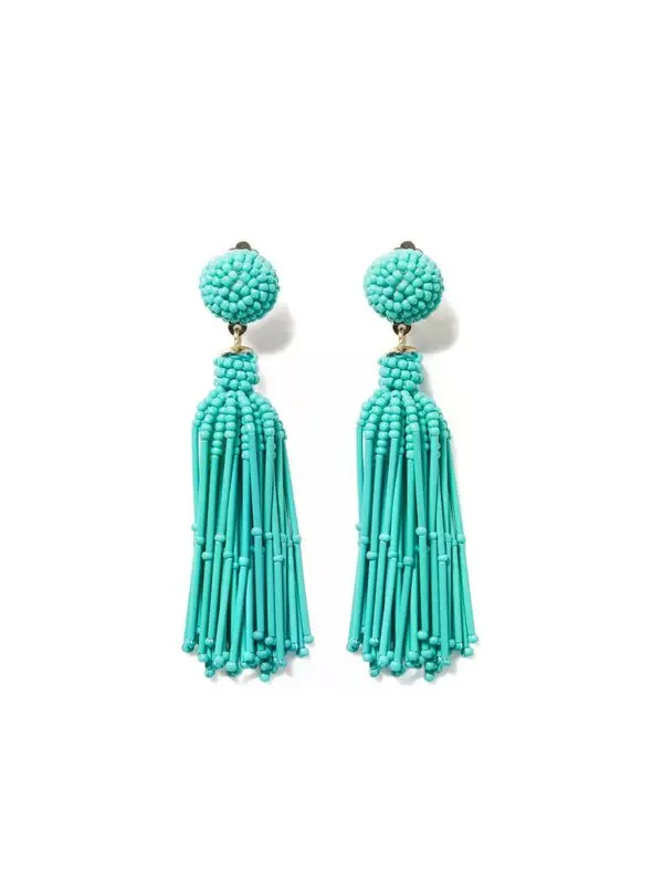 Carolina Herrera Tassel Drop Earrings - Blue