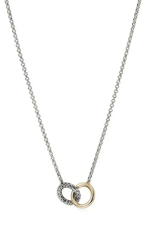 John Hardy Essential Linked Necklace - Silver/gold