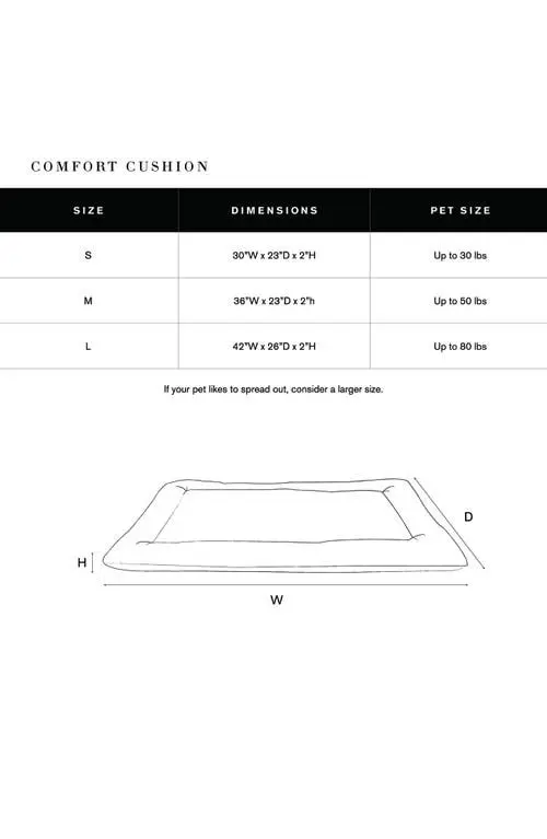 Shinola Comfort Cushion Pet Bed - Brown