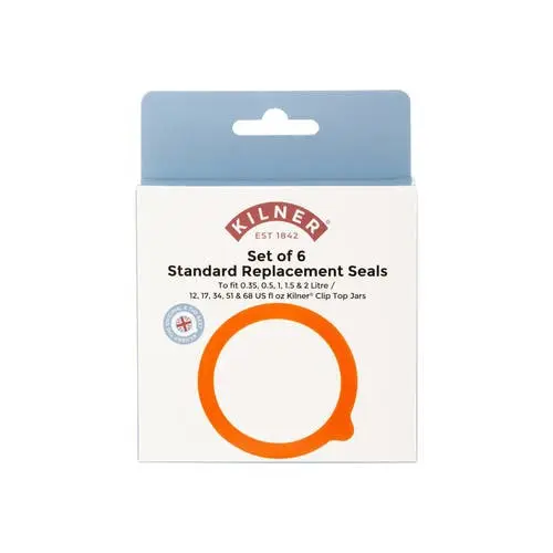 KILNER Rubber Seals For 12, 17, 34, 51, 68 Ounce Clip Top Jars
