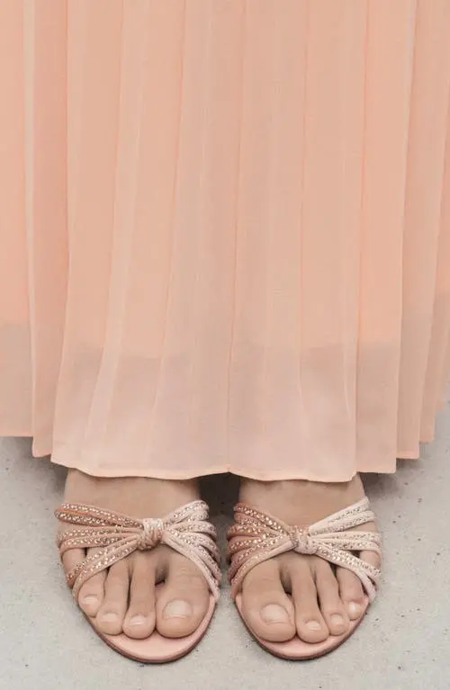 Mango Rhinestone Kitten Heel Sandals