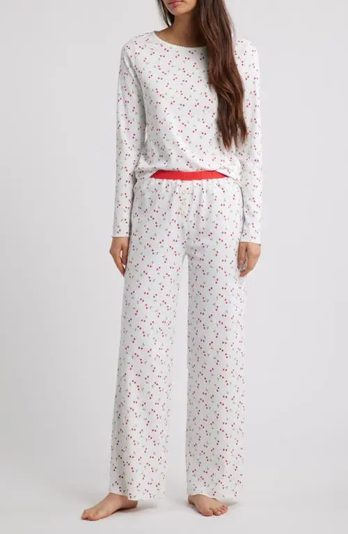 COZYLAND Ellie Pima Cotton Pajamas - Cherry Pie