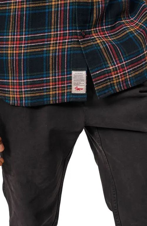 AUBIN Crowle Button Up Flannel Shirt - Black Check