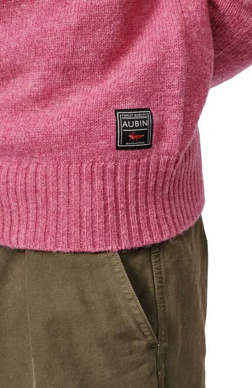 Aubin Prestwick Shetland Crew Neck Sweater - Pink