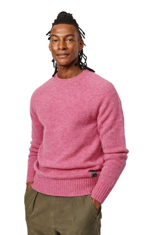 Aubin Prestwick Shetland Crew Neck Sweater - Pink