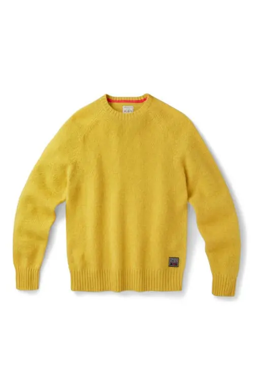 AUBIN Prestwick Shetland Crew Neck Sweater - Yellow