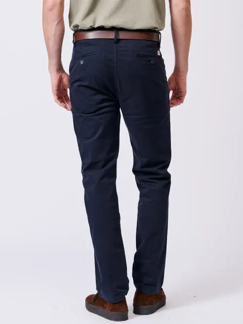AUBIN Witham Straight Leg Stretch Chino Pants - Navy