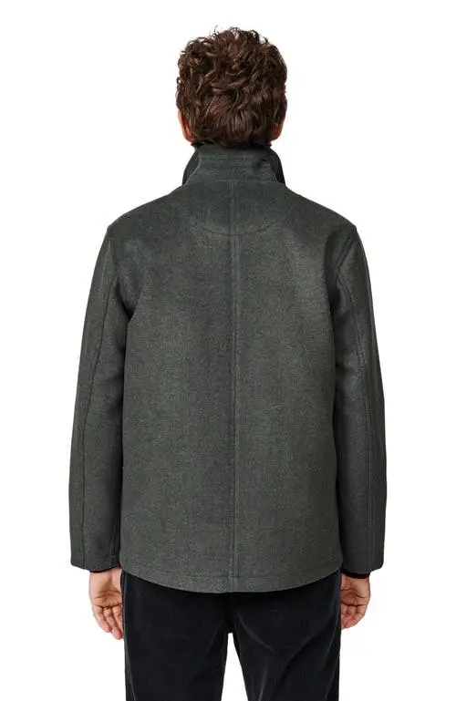 AUBIN Nettleham Shirt Jacket - Green Herringbone