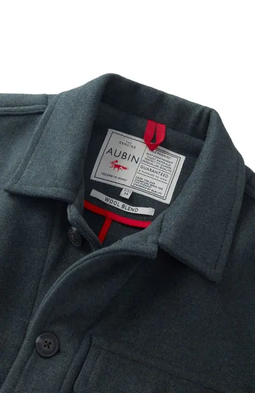 AUBIN Nettleham Shirt Jacket - Green Herringbone