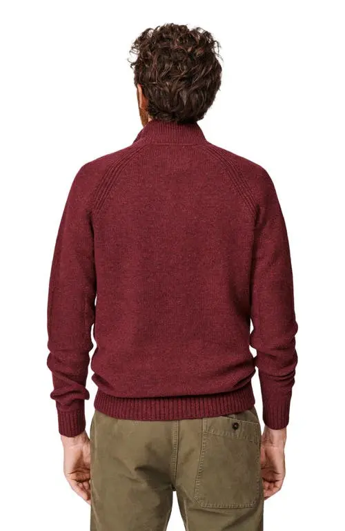 AUBIN Pelham Zip Neck Sweater - Port