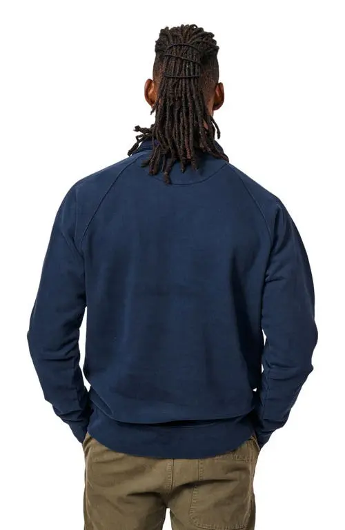 AUBIN Dunster Zip Neck Sweatshirt - Navy