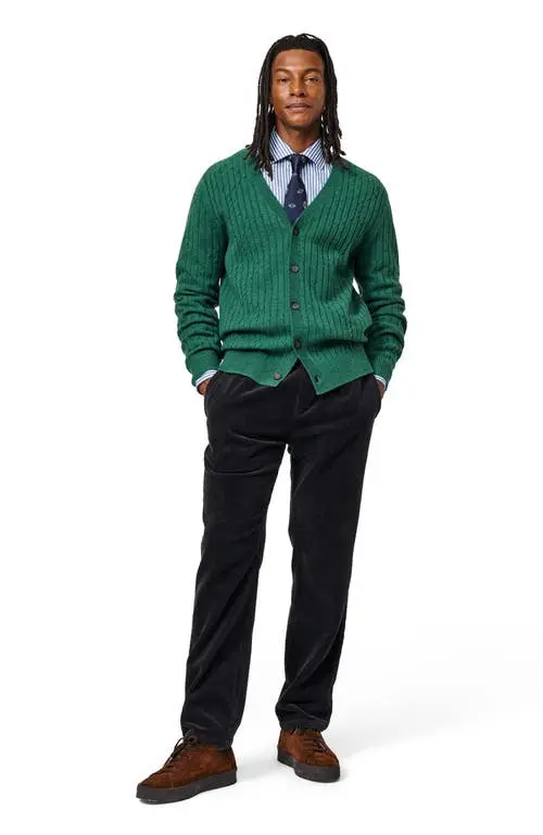 AUBIN Leonard Wool Cable Knit Cardigan