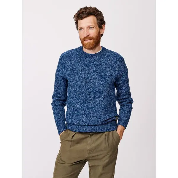 AUBIN Riply Twist Crew Neck Sweater - Blue Twist