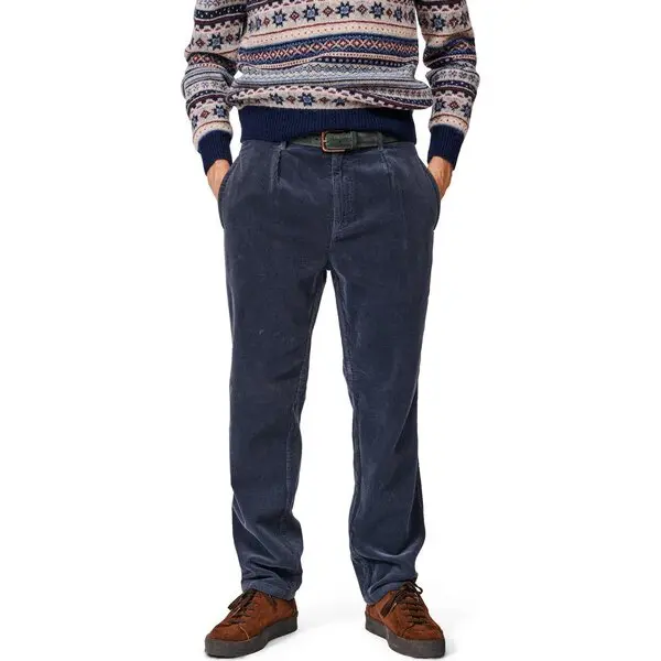 AUBIN Barrowby Cord Trousers - Navy