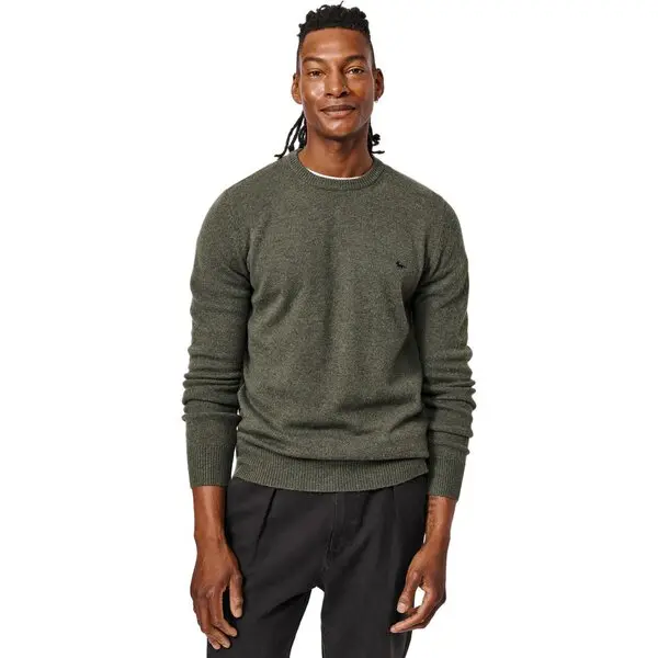 Aubin Westbourne Crew Neck Sweater - Dark Khaki