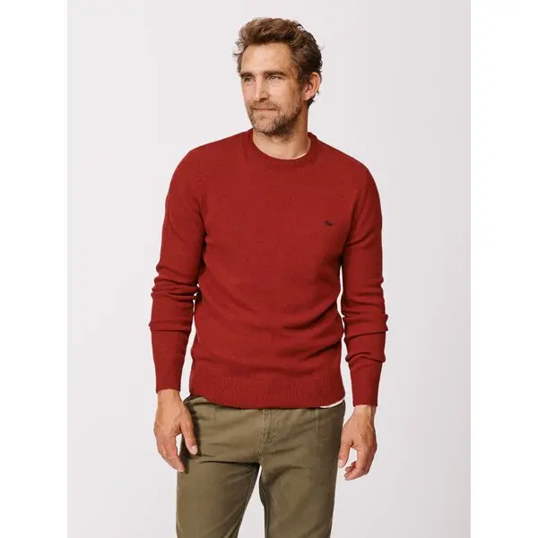 AUBIN Westbourne Crew Neck Sweater - Dark Rust