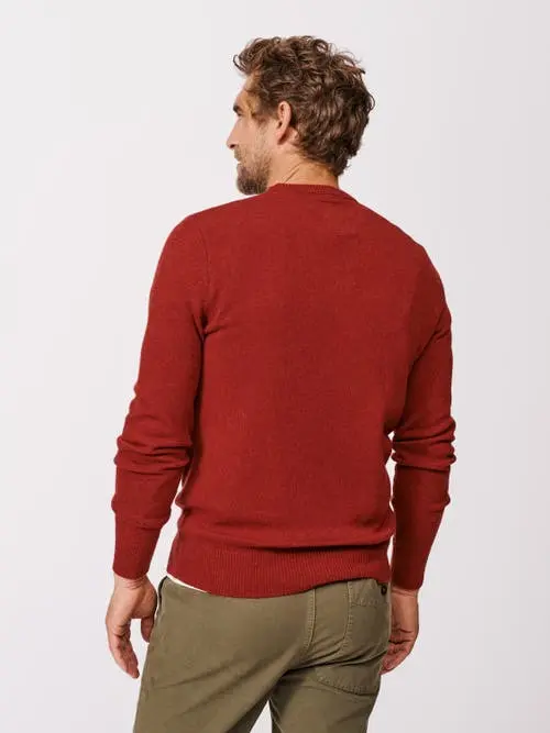 AUBIN Westbourne Crew Neck Sweater - Dark Rust