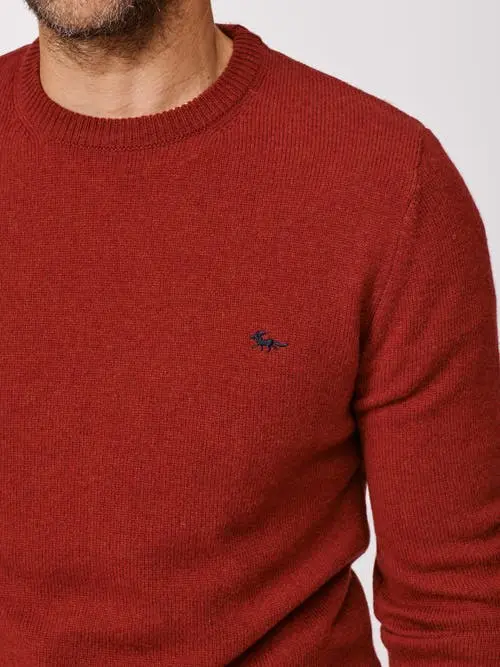 AUBIN Westbourne Crew Neck Sweater - Dark Rust