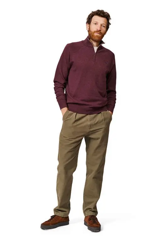 AUBIN Bonby Zip Neck Sweater - Bordeaux